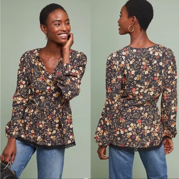 FARM Rio | Tops | Farm Rio Sayen Floral Long Sleeve Boho Top | Poshmark